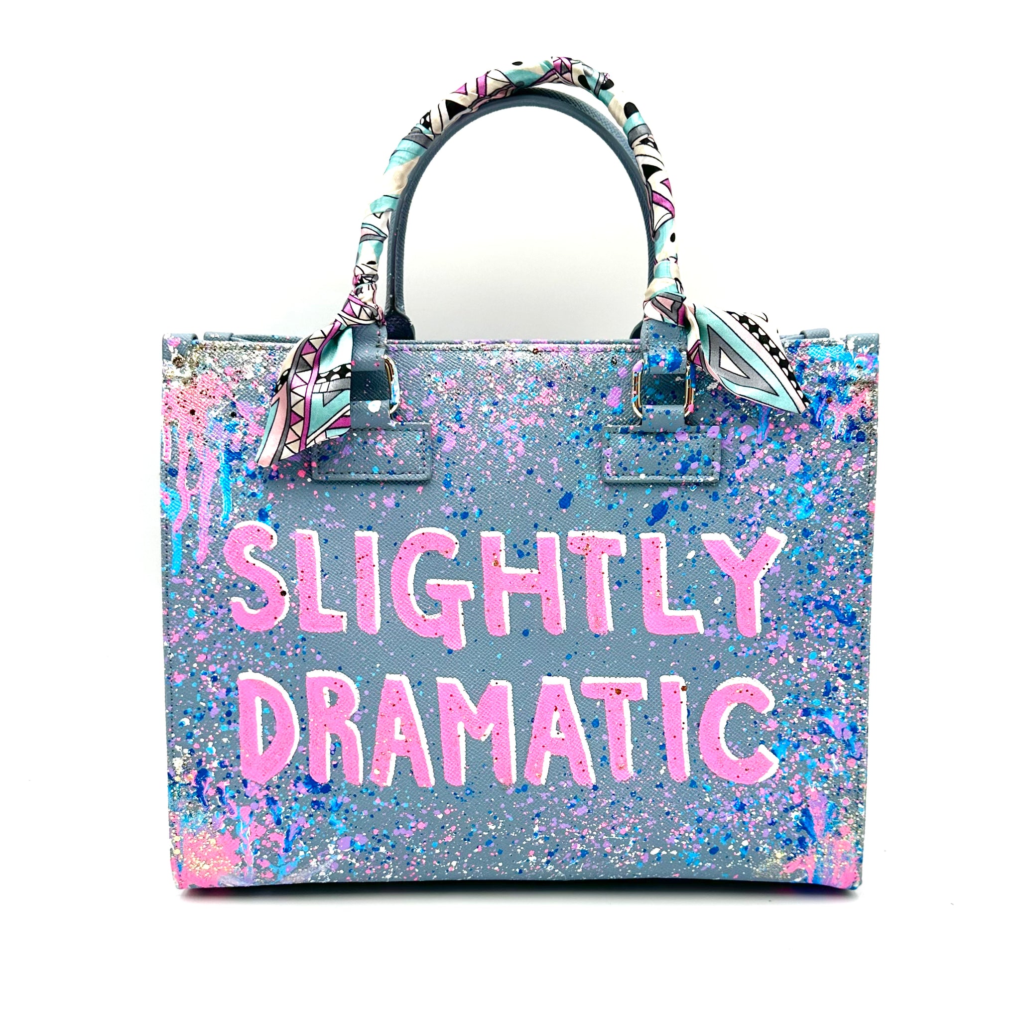 Anca Barbu Nicole Blue Bag, Slightly Dramatic,Pink And Blue